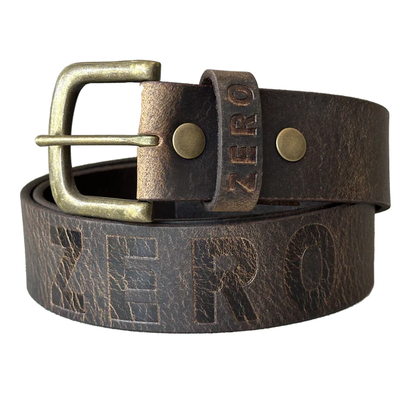 Zero Army Leather Belt - Distressed Brown – Jimmys Skate & Street
