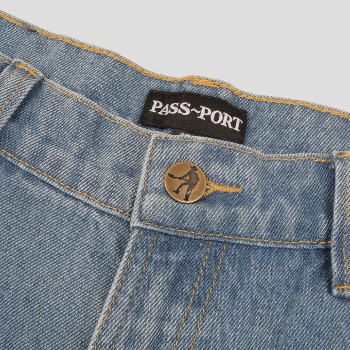 PASS~PORT "WORKERS CLUB" DENIM JEAN WASHED LIGHT BLUE – Jimmys Skate ...
